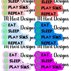 Sims 4 Printable Stickers: Simlish Gamer Party Favors (PDF & PNG) - Etsy