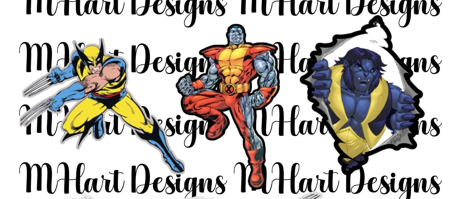 Xmen Inspired Stickers, Sticker Sheet, 16 Printable Pdf File Png File ...