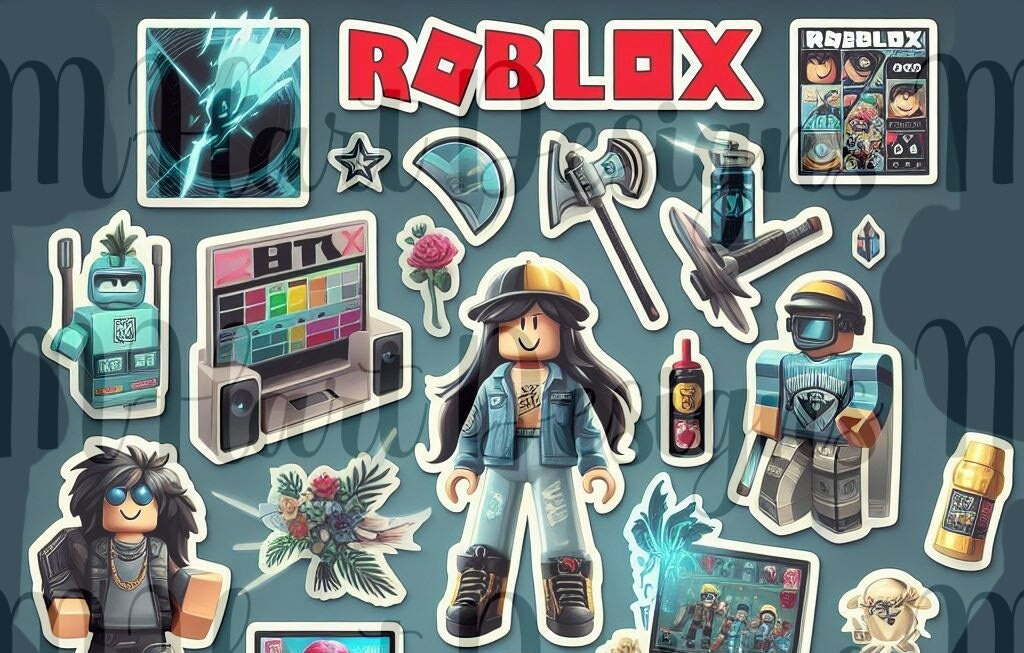 Roblox Stickers, Sticker Sheet, 20 Printable Pdf File Png File Digital ...
