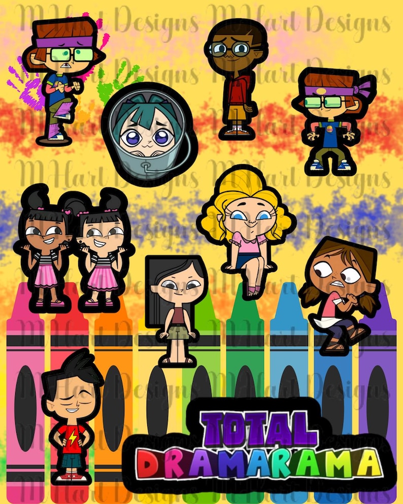 Total Drama, Dramarama Printable Stickers- 58 PNG -sublimation Image ...