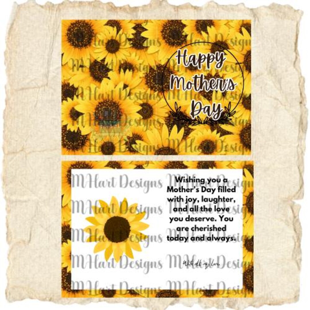 Sunflower Mother's Day Card: Printable Floral Card + 3 Bonus Frames ...