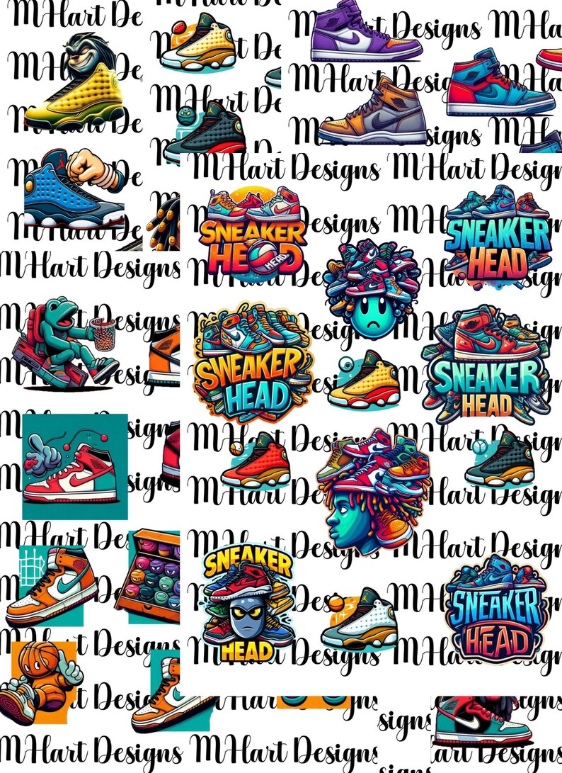 Printable Sneaker Stickers | Digital Download | Sneaker Lover Gift ...