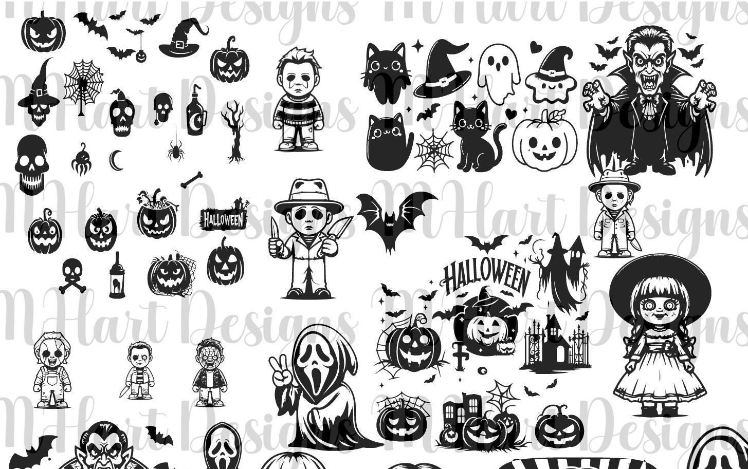 Halloween Svg Bundle 35 Svg Files Instant Download Horror Svg Halloween Cut Files Halloween