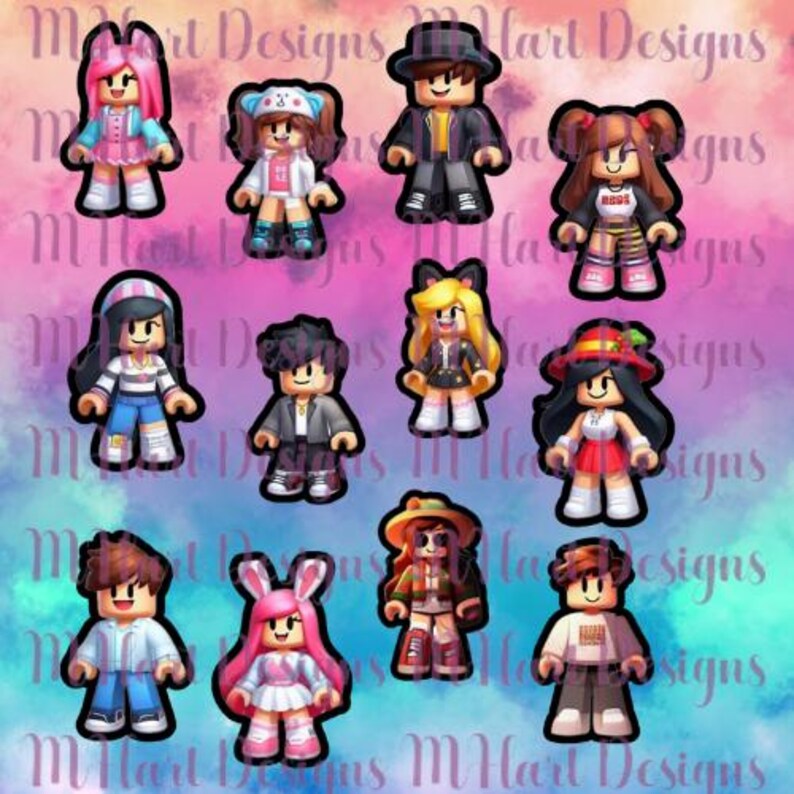 Roblox Character Printable Stickers Set of 58| Digital Download ...