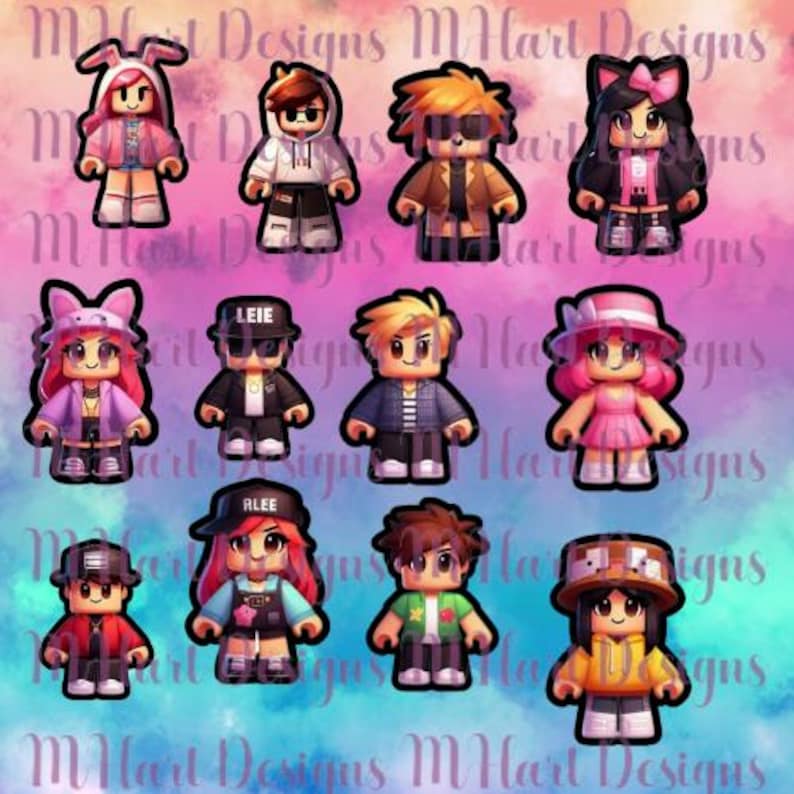 Roblox Character Printable Stickers Set of 58| Digital Download ...