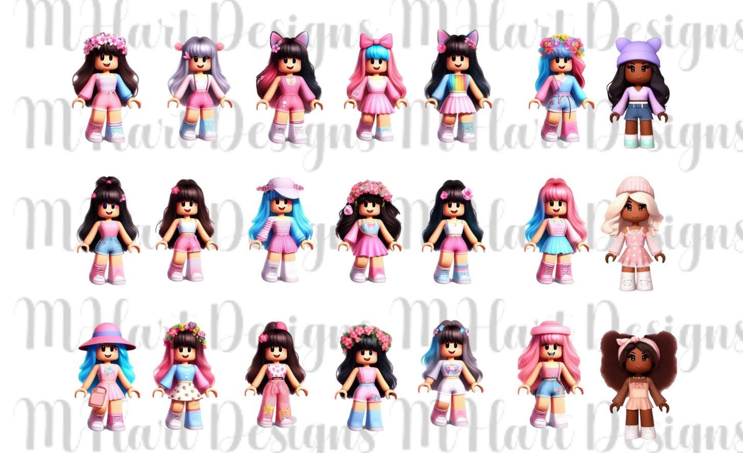 Roblox Stickers: 79 Avatar Designs (digital Download) - Etsy