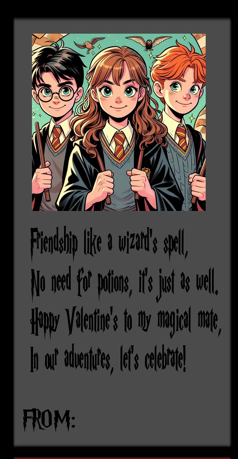 Valentine Cards Printable Instant Download Kids Valentines School ...