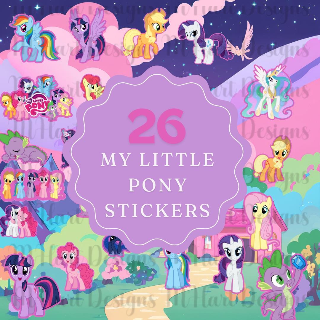 My Little Pony Printable Stickers PNG sublimation Image, Digital Image ...