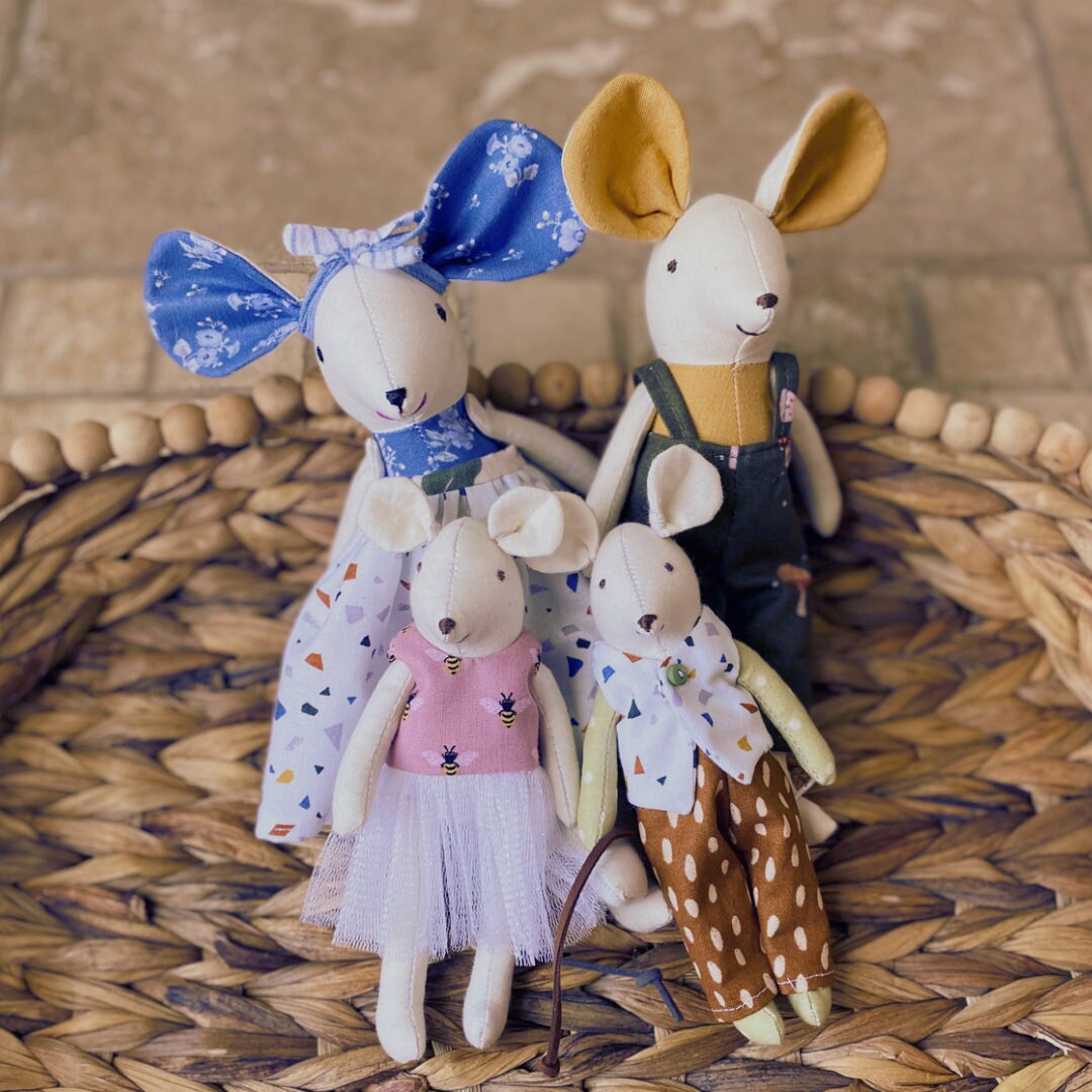 Maileg Mouse Doll Mouse Familly Doll Dollhouse Mouse Miniature Doll ...