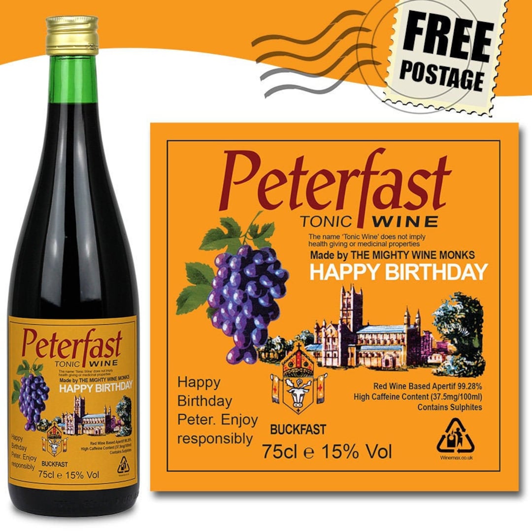 Personalised Buckfast Label - Etsy