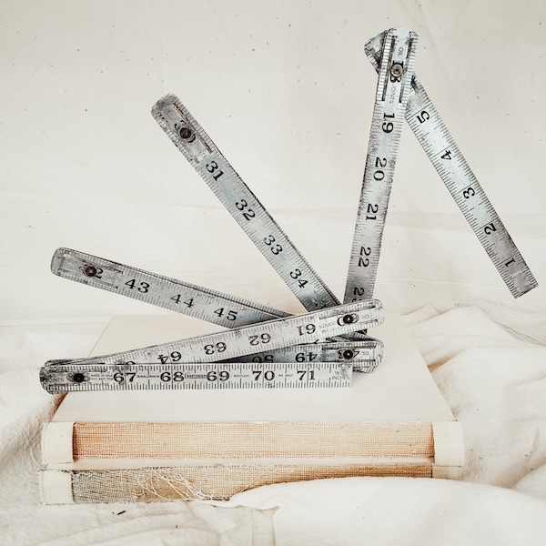 Vintage Metal Ruler - Etsy