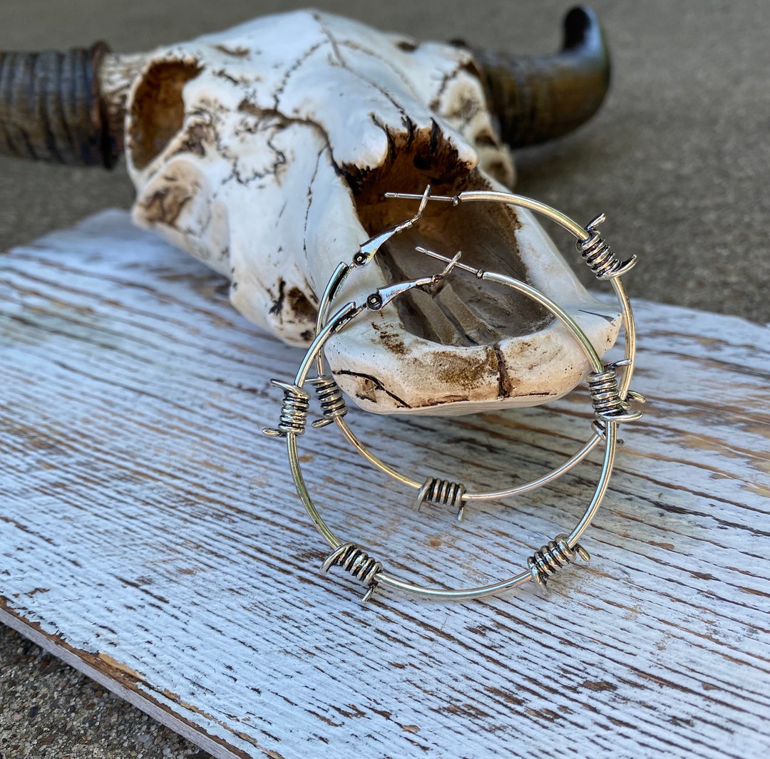 Barbed Wire Hoops - Etsy
