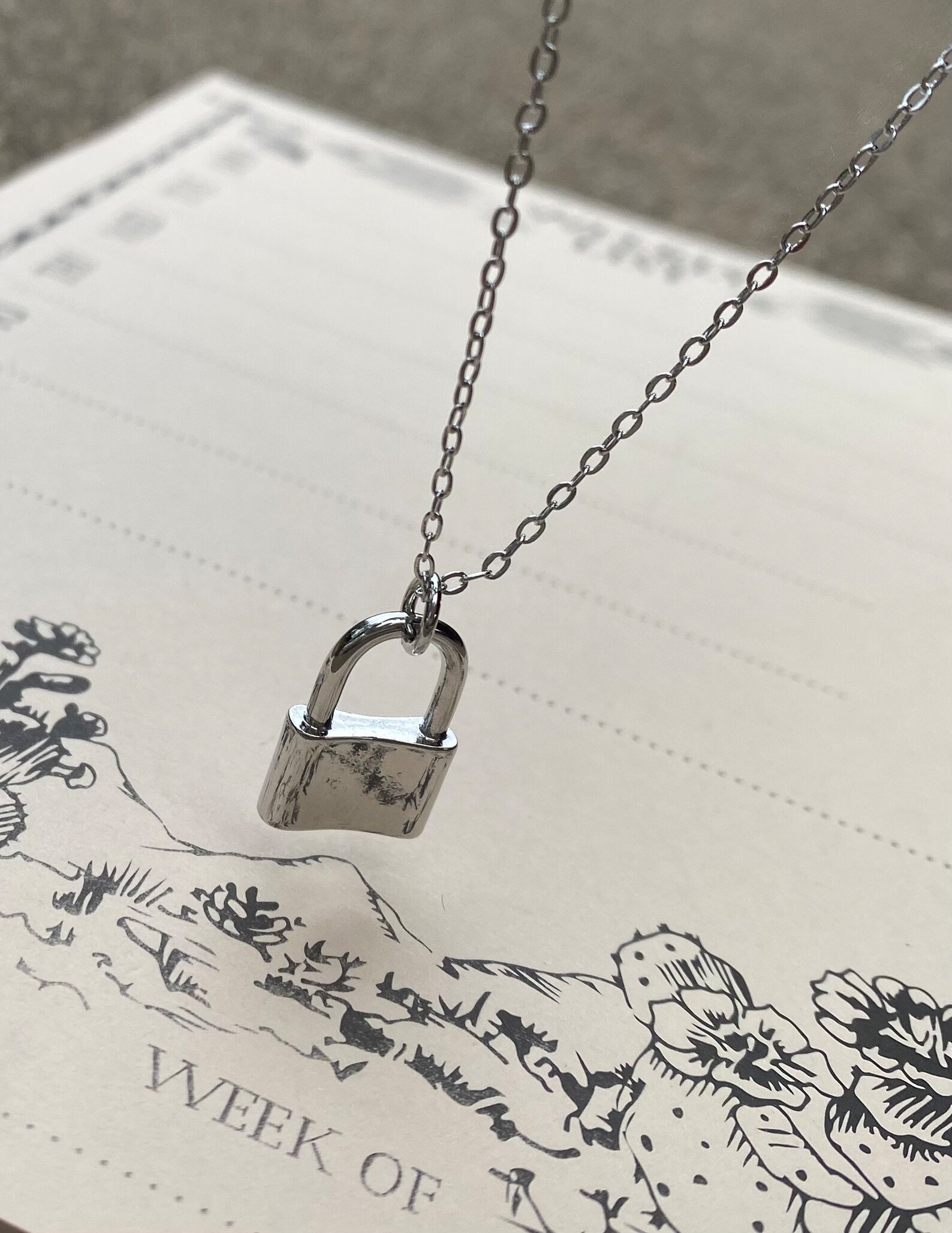 Lock Necklace - Etsy