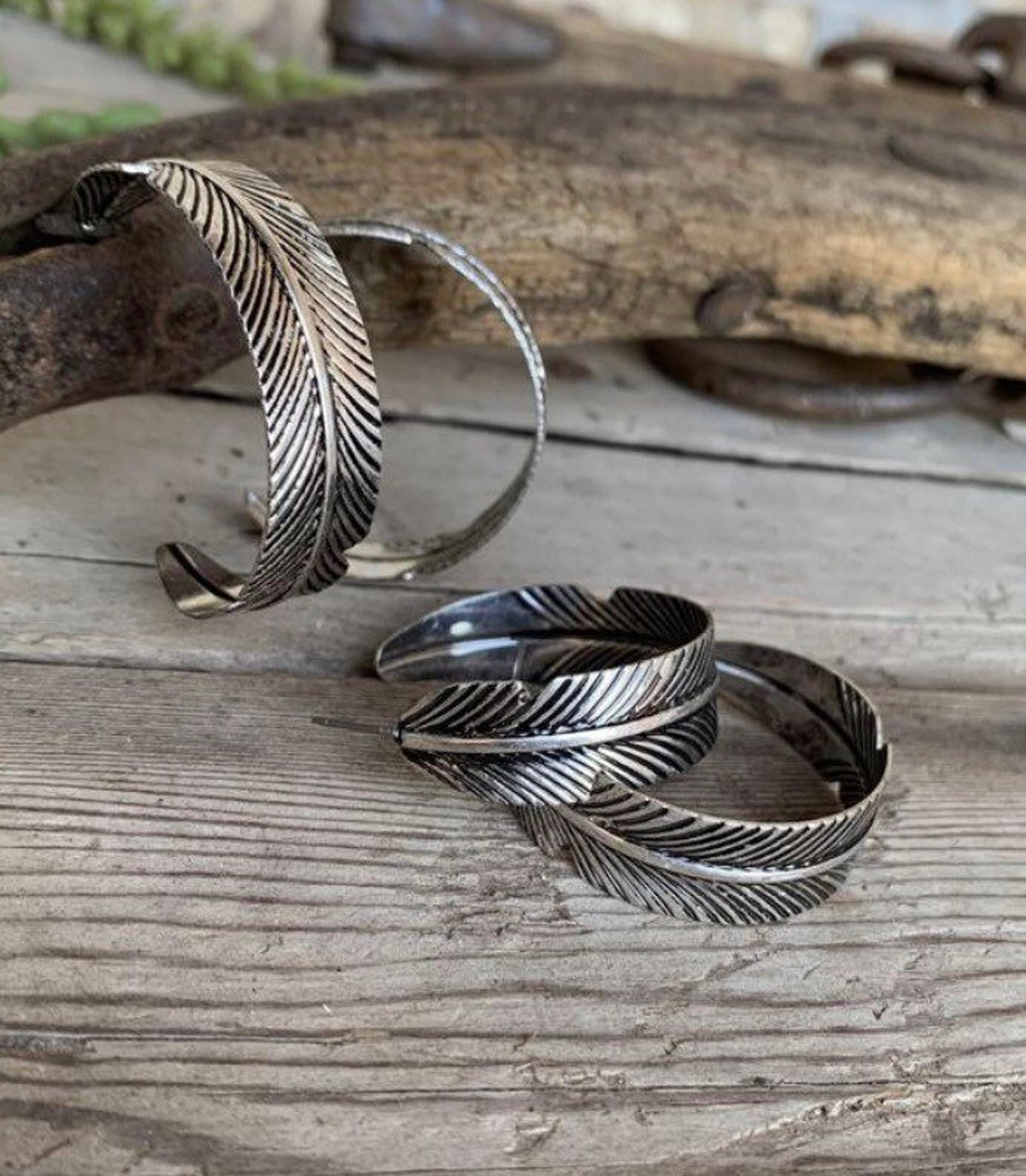Feather Hoop Earrings - Etsy