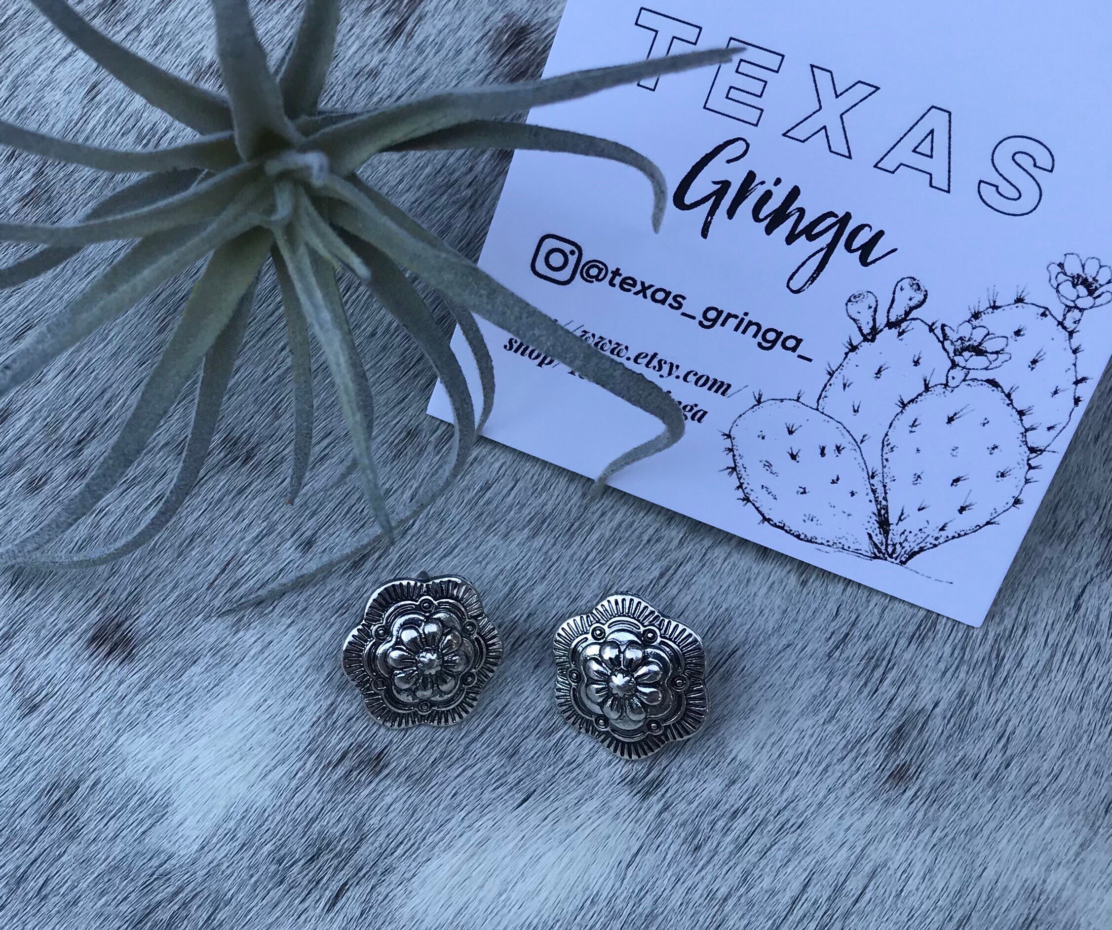 Texarkana Mini Concho Studs - Etsy