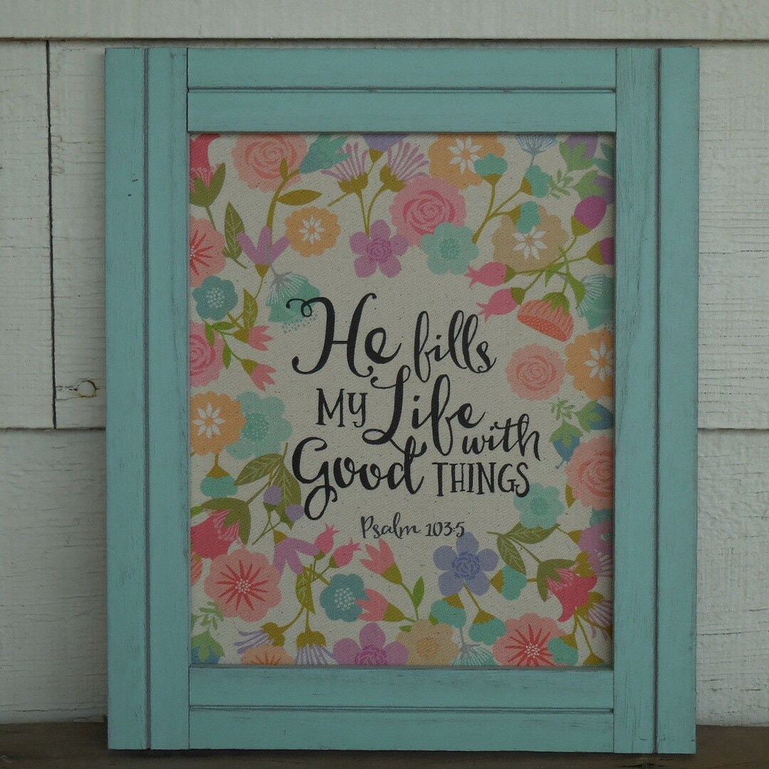 Psalm 103 Framed Wall Art, Framed Bible Verse, Psalm 103 Canvas Print ...