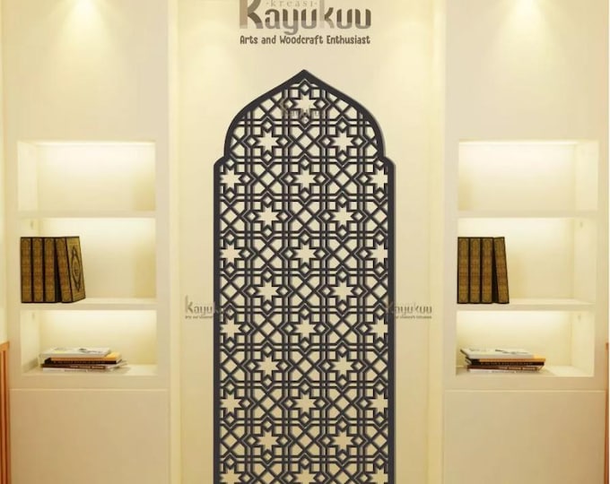Wooden Mihrab "geometric Dome" 3D Islamic Wall Art Decor Made From ...