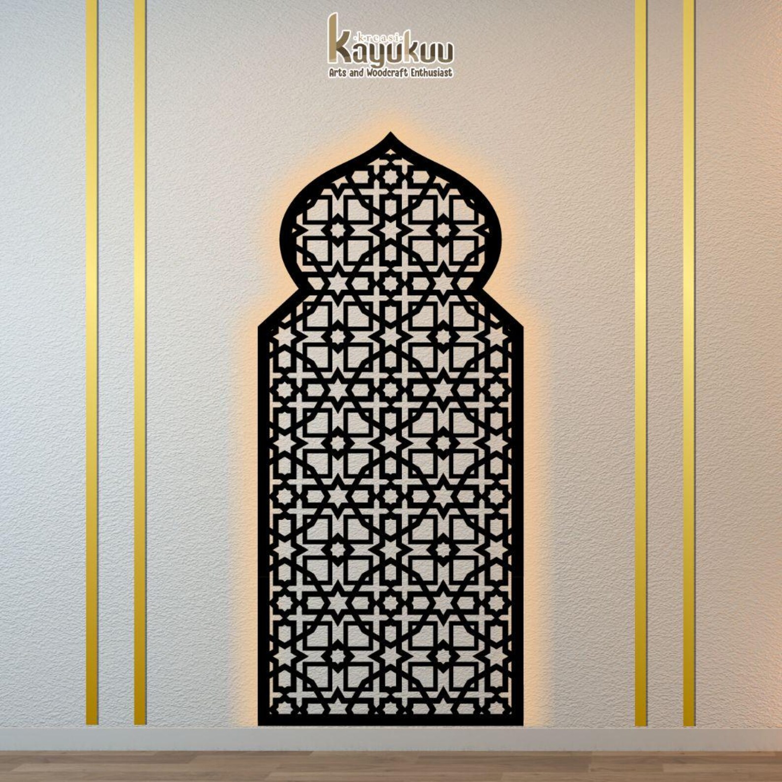 Wooden Mihrab "diamond Dome" With LED Lamp: Islamic Wall Art - Etsy