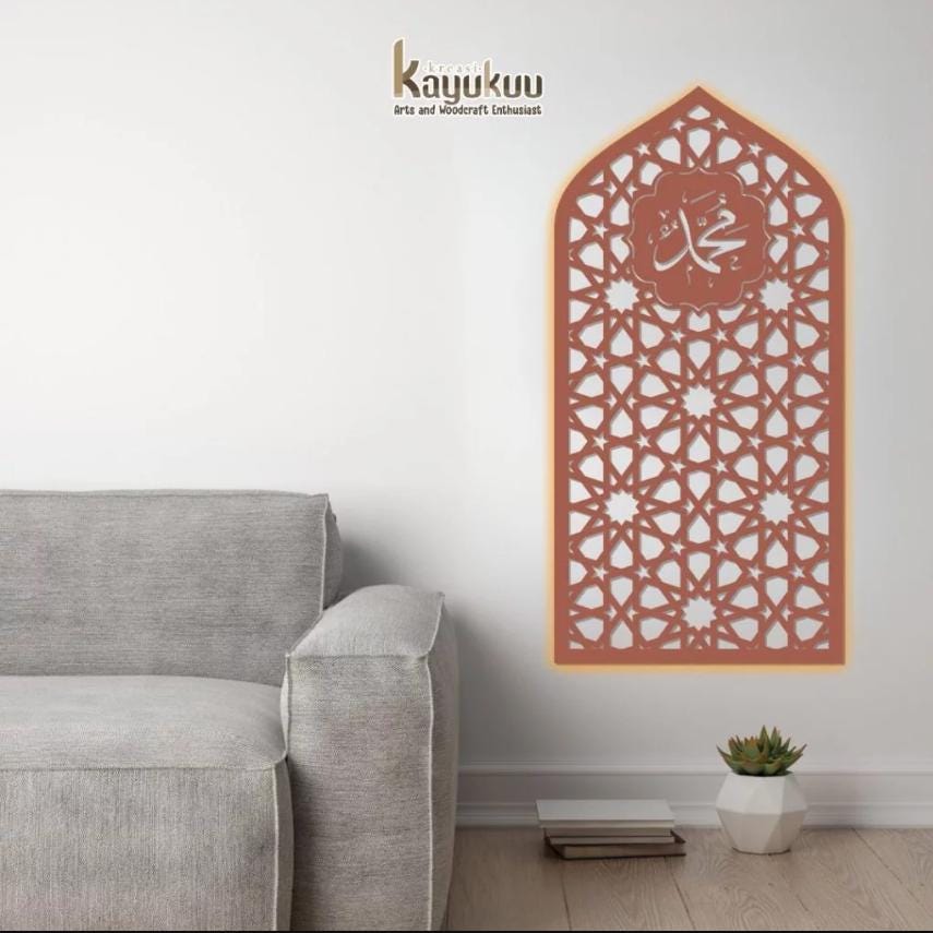 LED Mihrab Mini Dome: 3D Islamic Wall Art, Plywood Decor - Etsy