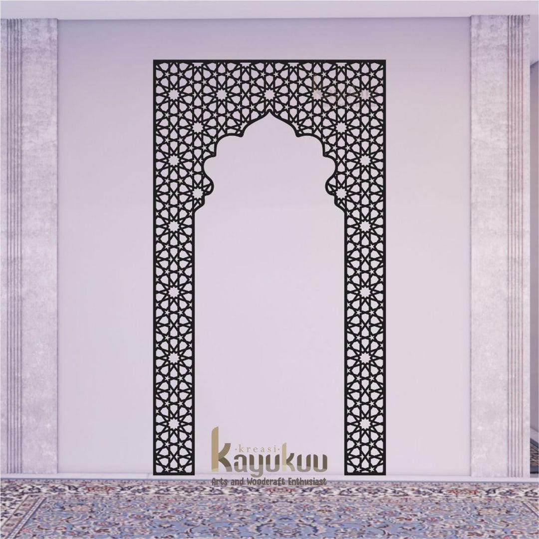 Wooden Mihrab Mushola Islamic Wall Art Decor Made From Plywood 3 Mm ...