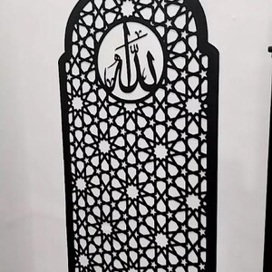 Wooden Mihrab "allah Dome" 3D Islamic Wall Art Decor With LED Lamp Made ...