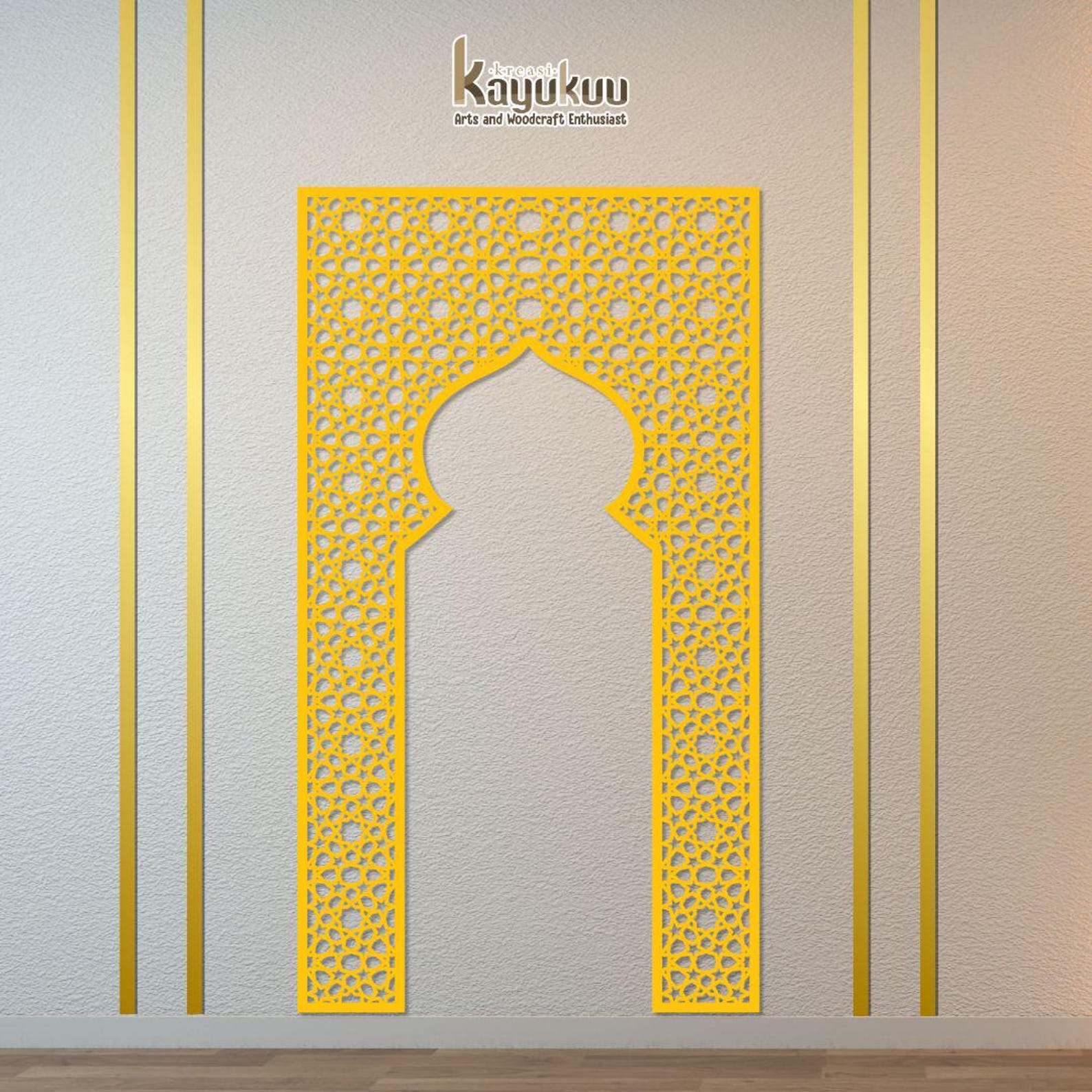 Wooden Mihrab Mushola "candle" 3D Islamic Wall Art Decor Made From ...