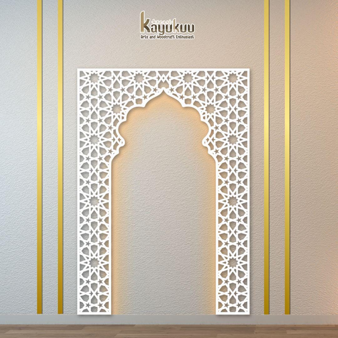 LED Mihrab Mushola: Modern Islamic Plywood Wall Art - Etsy