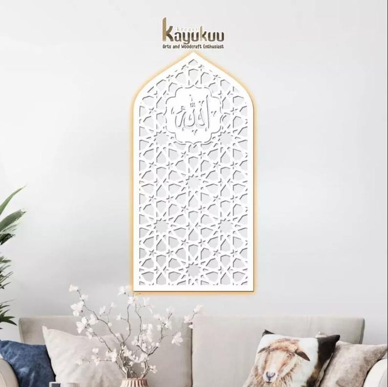 Wooden Mihrab Mushola "mini Dome" 3D Islamic Wall Art Decor Made From ...