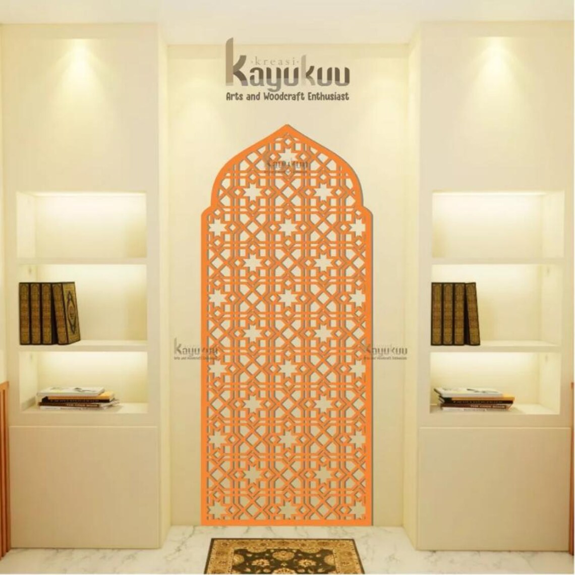 Geometric Dome Wooden Mihrab: 3D Islamic Wall Art - Etsy