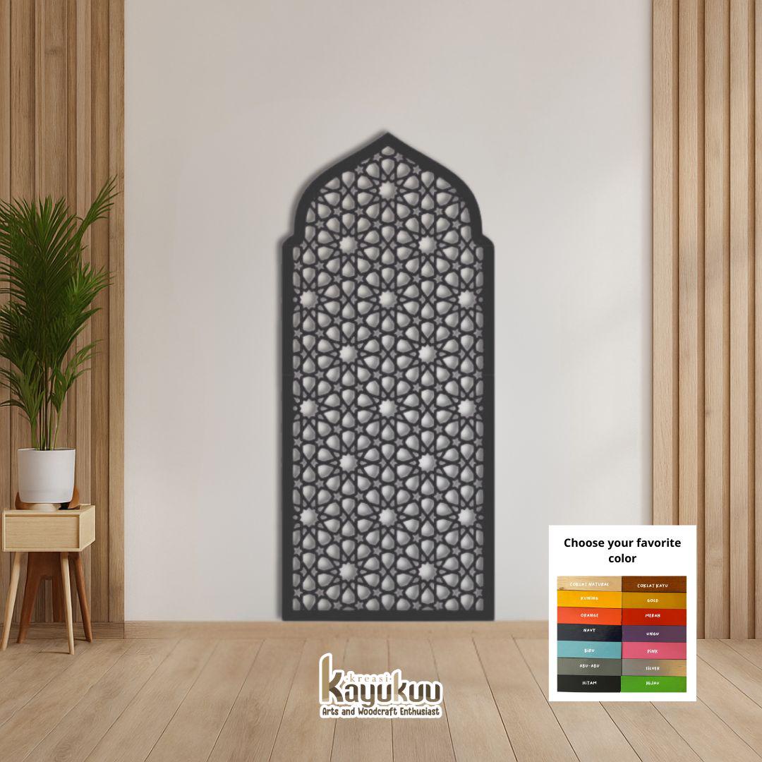 3D Wooden Mihrab Dome: Islamic Wall Art Decor, Prayer Niche - Etsy