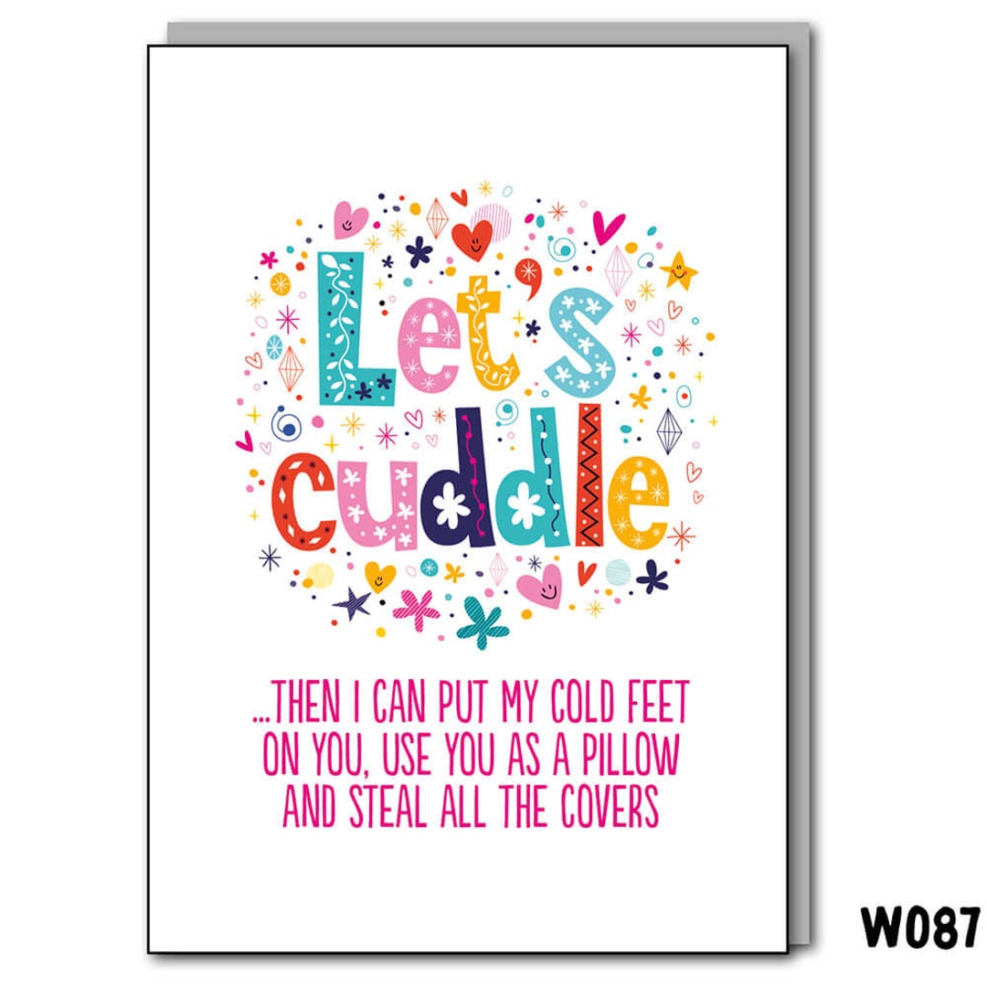 Let's Cuddle Anniversary Cards Valentine's Day Cards - Etsy