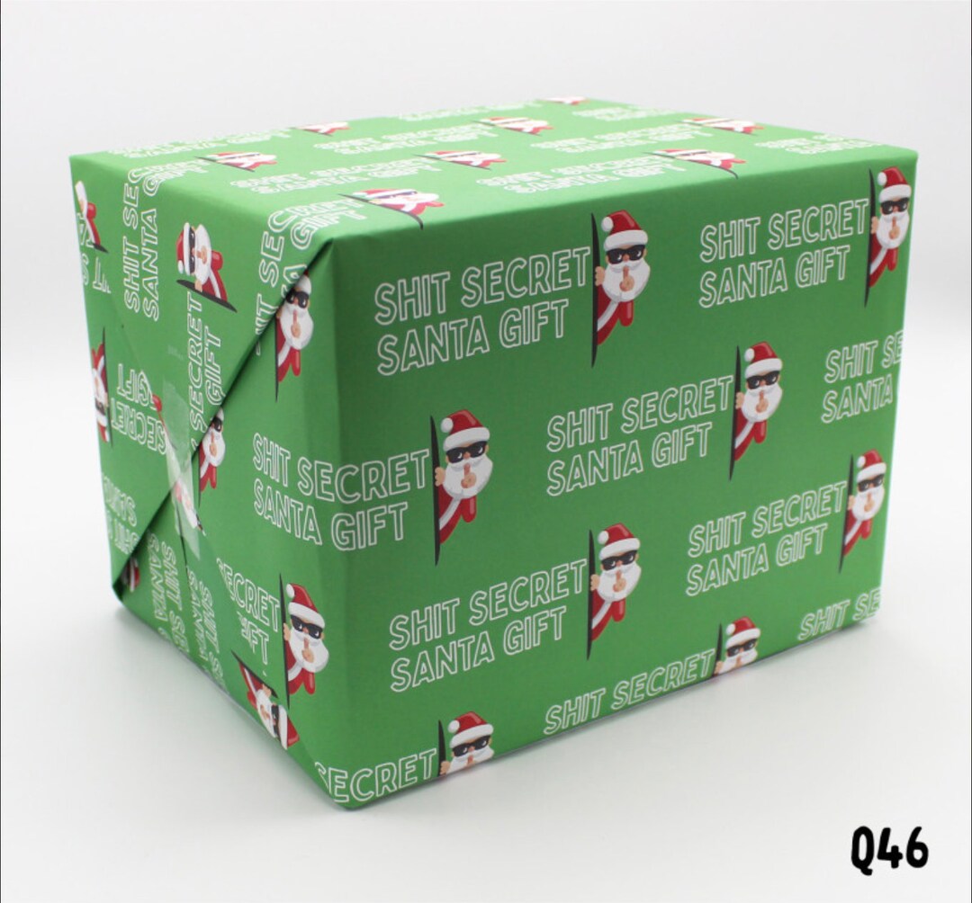 Secret Santa Wrap Wrapping Paper - Etsy