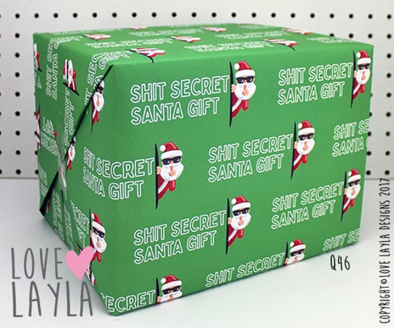 Secret Santa Wrap Wrapping Paper - Etsy