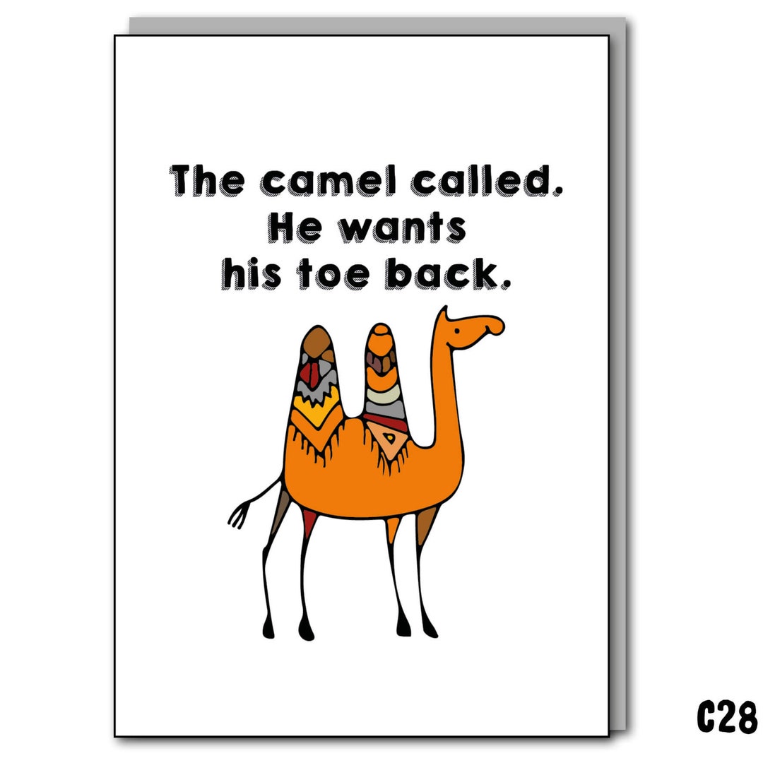 Camel, Birthday Card, Funny Birthday Card, Sweary Birthday Card ...