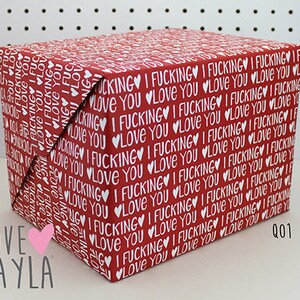 I Love You Wrapping Paper Wrapping Paper Gift Wrap - Etsy Australia