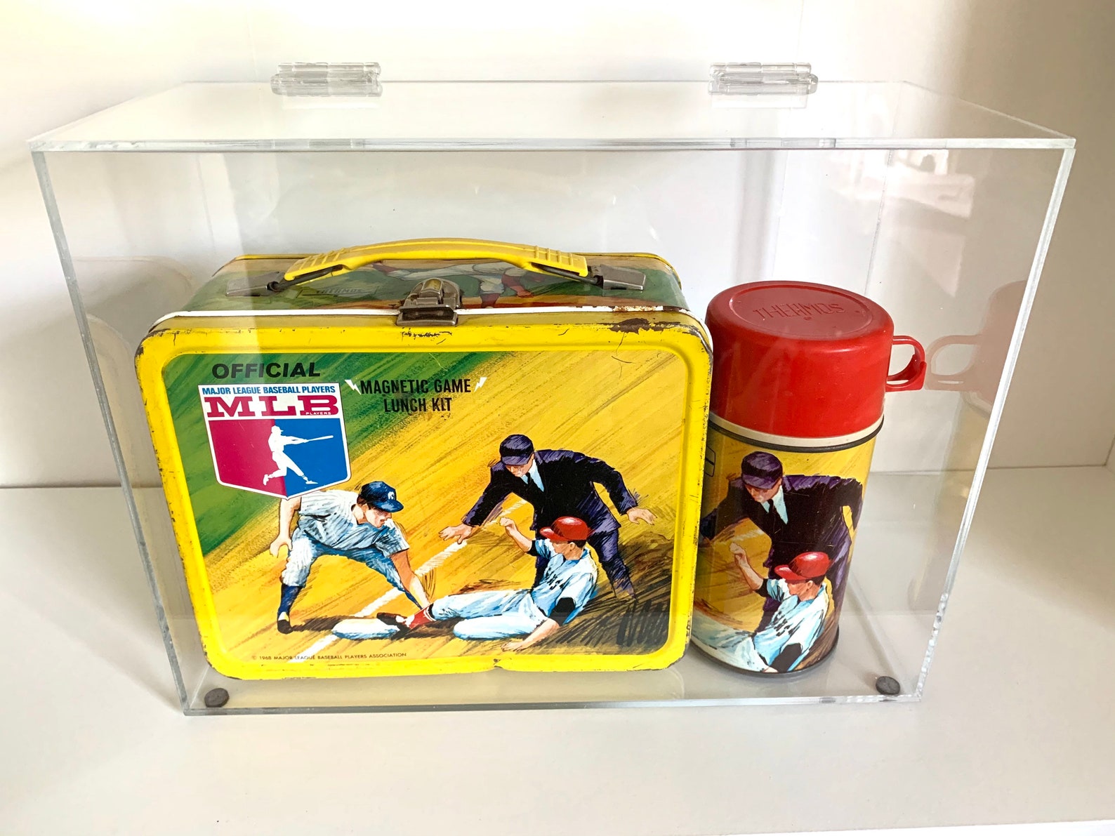 Vintage 1968 Official MLB Baseball Metal Lunch Box Magnetic | Etsy