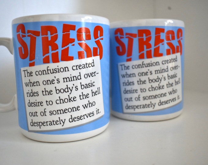 Stress the Confusion Created in Ones... 1987 Coffee Mug Cup - Etsy