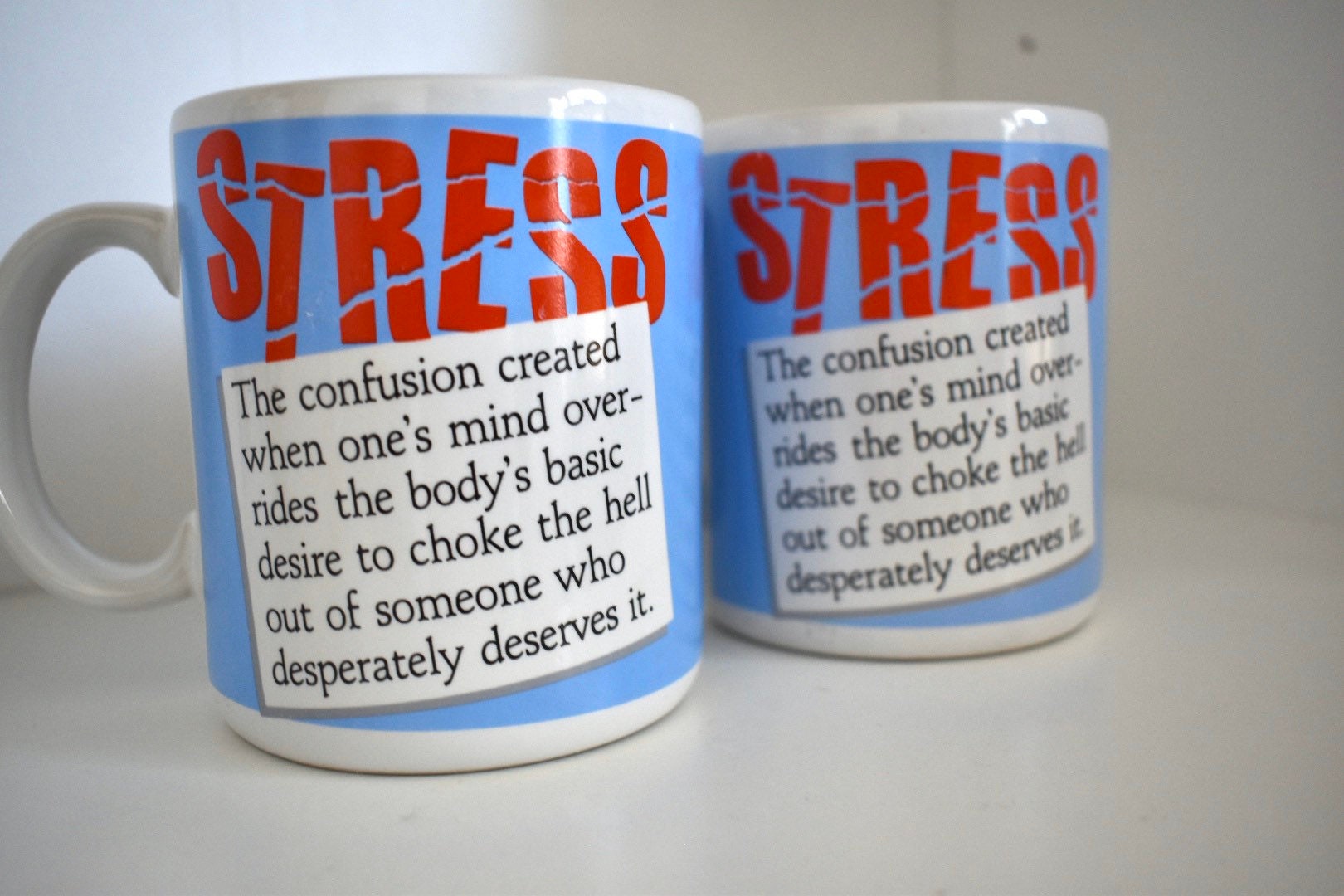 Stress The Confusion Created In Ones... 1987 Coffee Mug Cup | Etsy