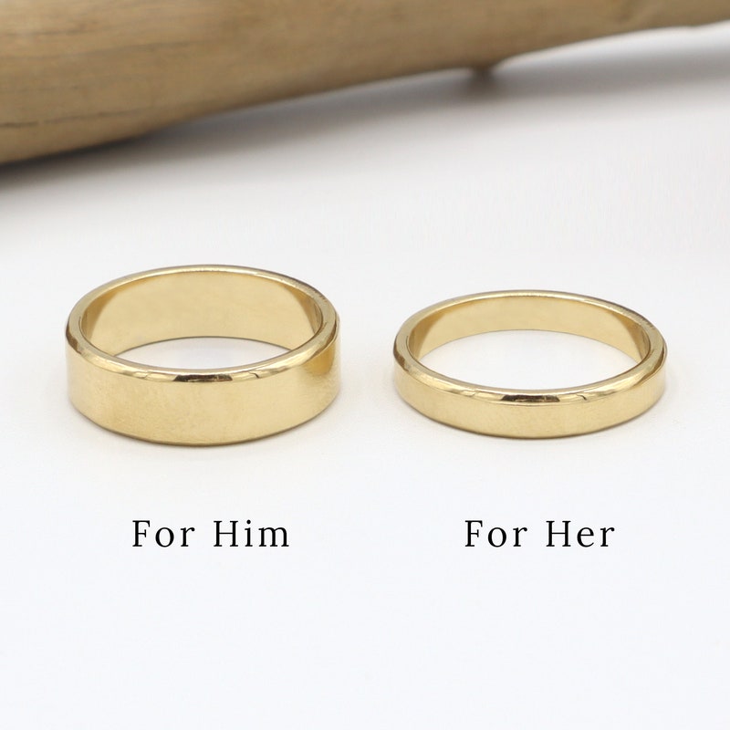 Gold Couple Wedding Rings - Etsy
