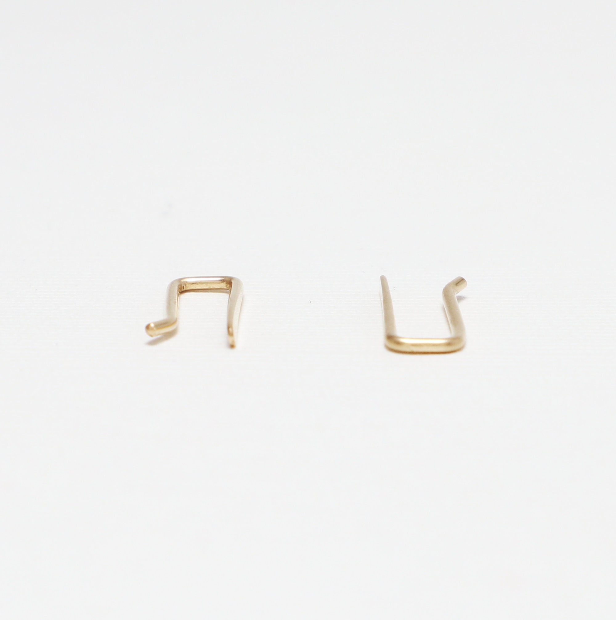 Minimalist Earrings, Gold Straight Ear Climbers, Simple Line Earring ...
