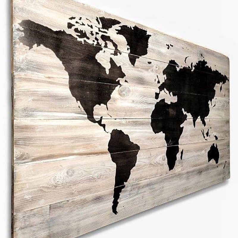 Wood Map - Etsy