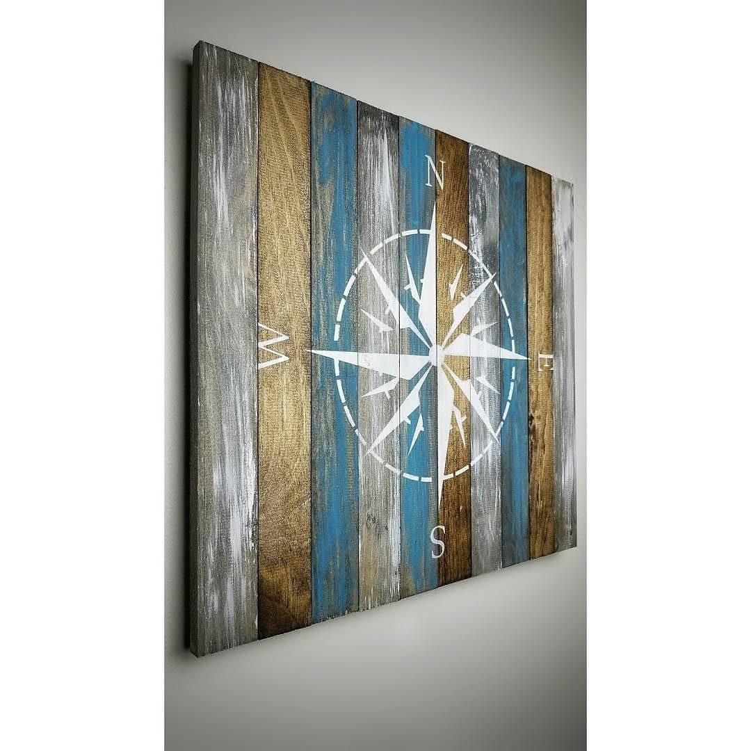 Nautical Wood Compass | Compass on Wood | Wooden Compass | Wood Compass ...