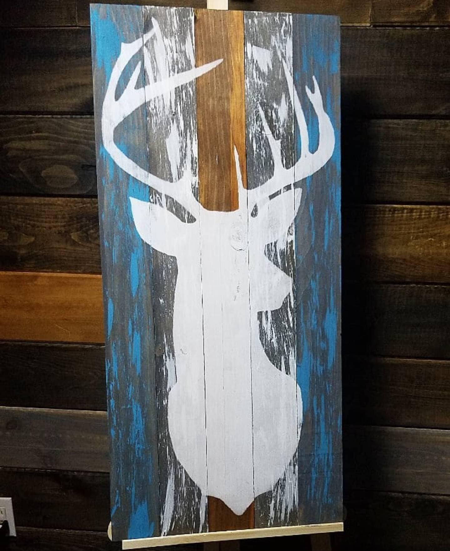 Deer Head Wood Sign Deer Silhouette Reclaimed Wood - Etsy Canada