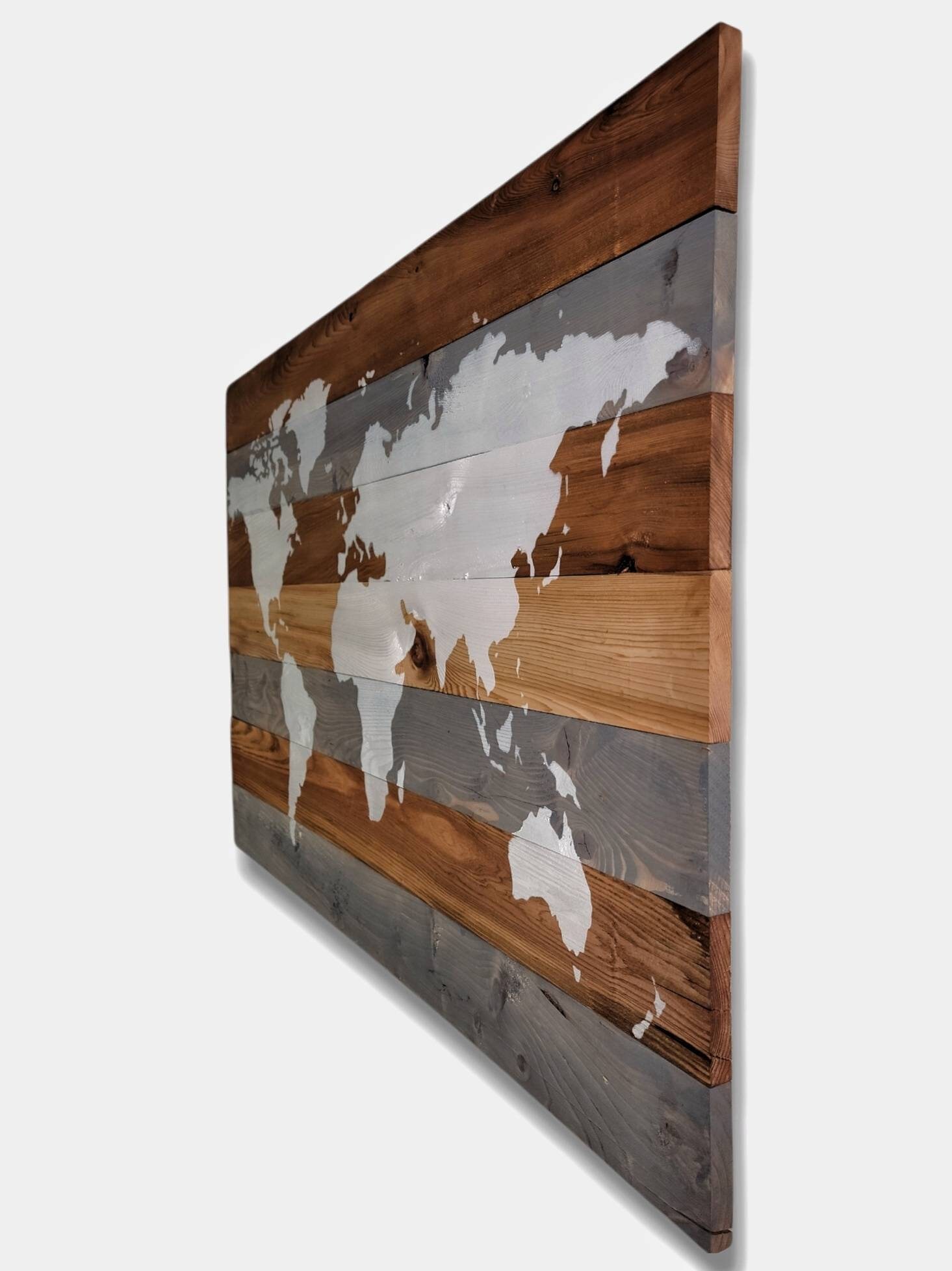 Genuine Wood Map Adventure Travel Map World Map on Wood - Etsy