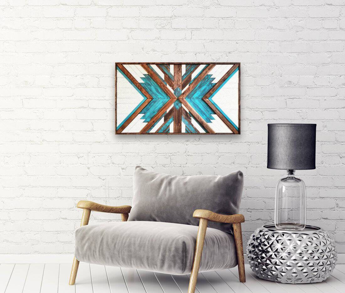 Boho Wood Wall Art Reclaimed Wood Wall Art Frame Large - Etsy