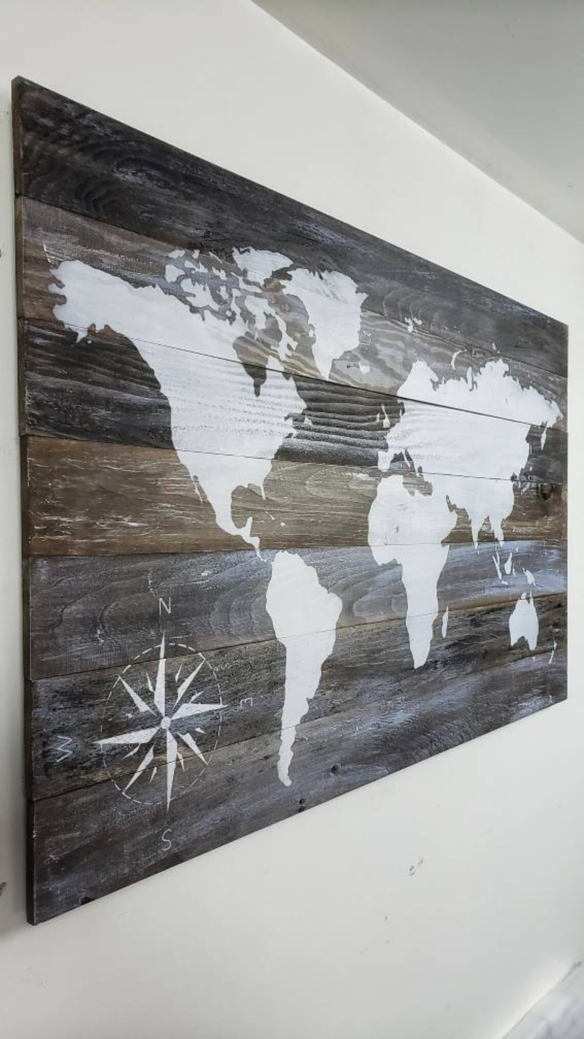 Industrial 2.0 Rustic Wood Map World Map on Wood Wood Map - Etsy