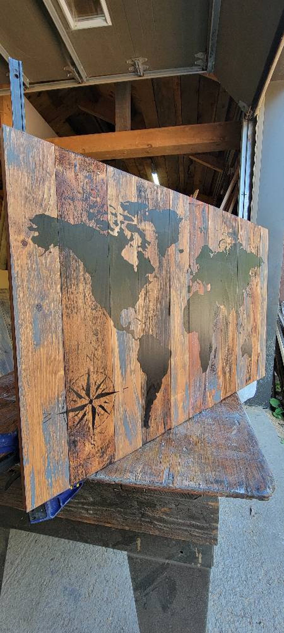 Industrial 3.0 Rustic Wood Map | World Map on Wood | Wood Map | Travel ...