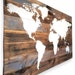 Industrial 1.0 Rustic Wood Map World Map on Wood Wood Map - Etsy Canada
