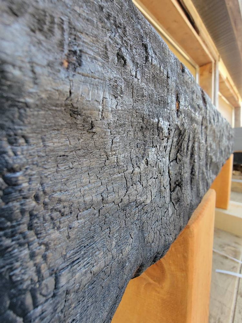 Serenity Bench | Shou Sugi Ban | Timber Frame | Hand Hewn | Mortise ...