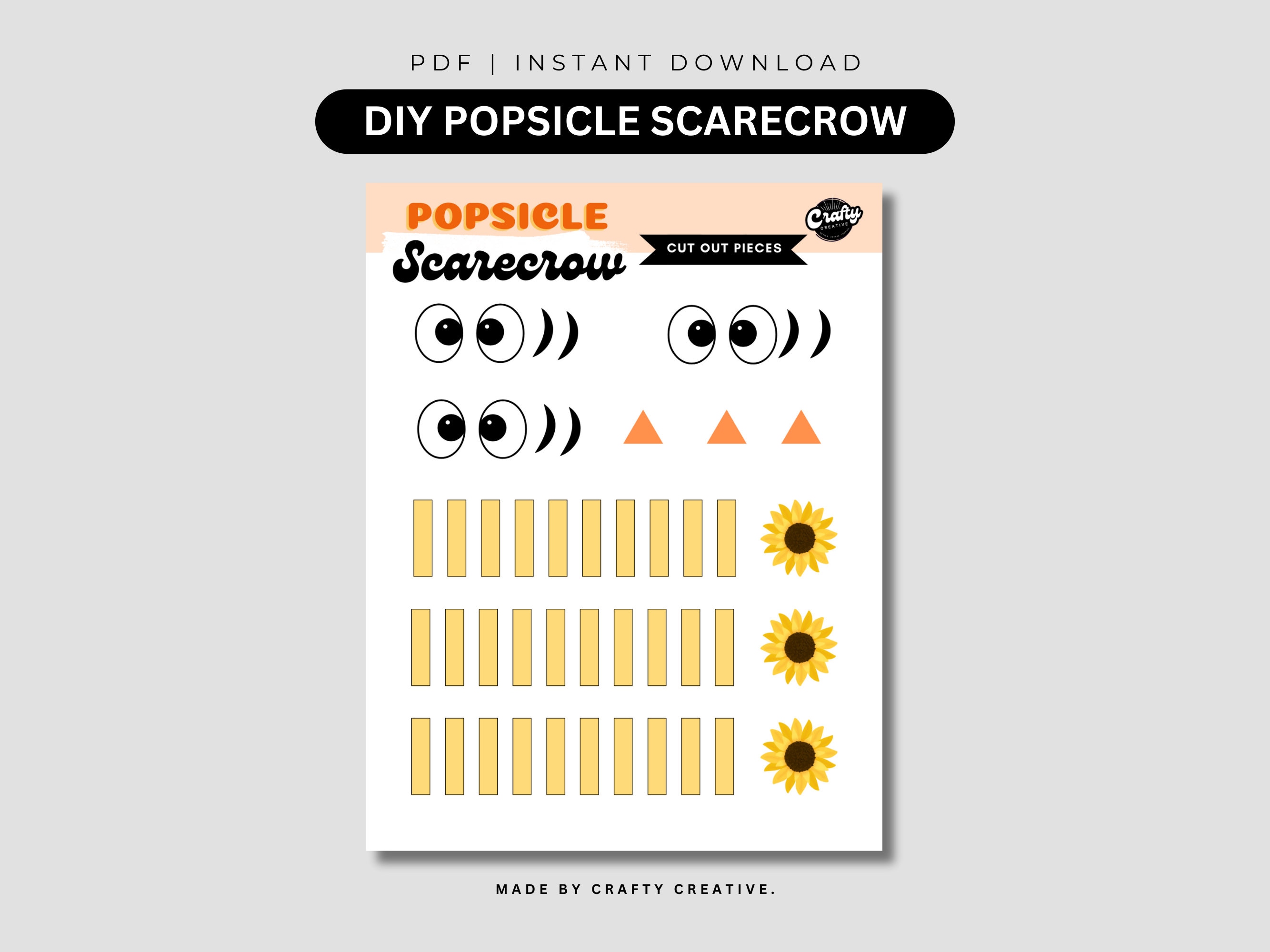 DIY Fall Autumn Craft for Kids, Scarecrow Craft for Kids, Easy Fall ...